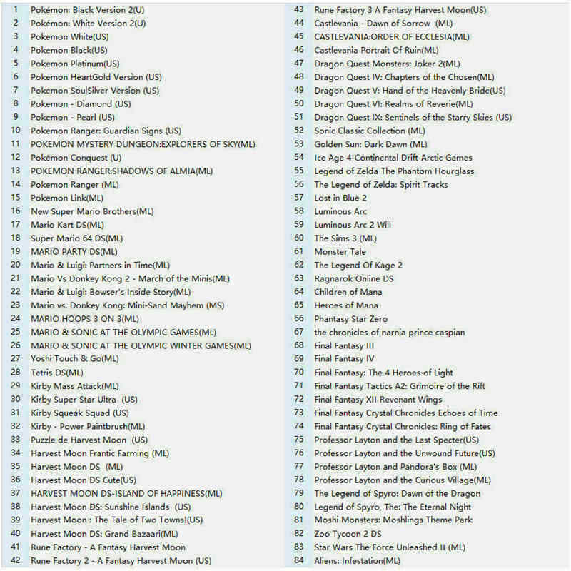 208-in-1 DS Game Pack – NewSpark