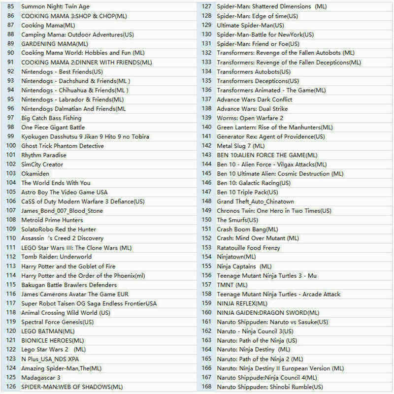 208-in-1 DS Game Pack – NewSpark